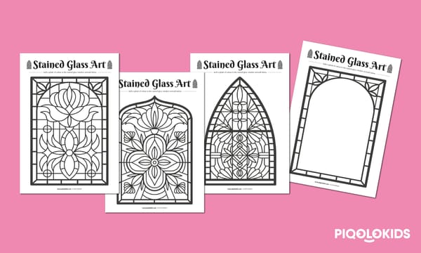 Create Stained Glass Artwork: Creative Printable Activity for ...