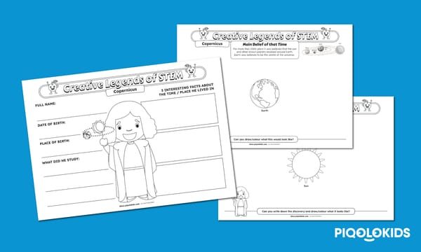 Creative Legends of STEM: Copernicus - Creative Printable STEM Activity ...
