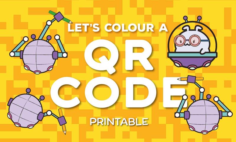 Learn About QR Codes By Colouring: Creative Printable Worksheets for Kids