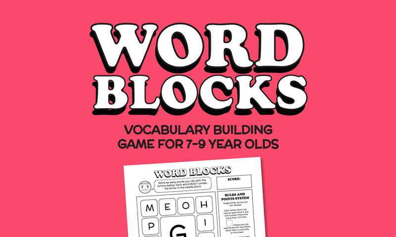 Word Blocks: Vocabulary Building Game for 7 to 9 Year Olds